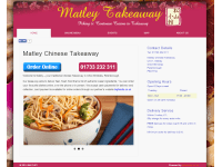 Matley Chinese Takeaway, Peterborough | Takeaway Food - Yell