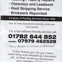 Terry Boden Roofing, Stoke-On-Trent | Roofers - Yell