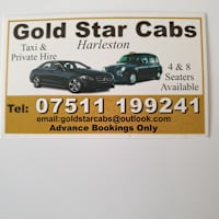 Gold Star Cabs in Harleston, Eye | Taxis & Private Hire Vehicles - Yell